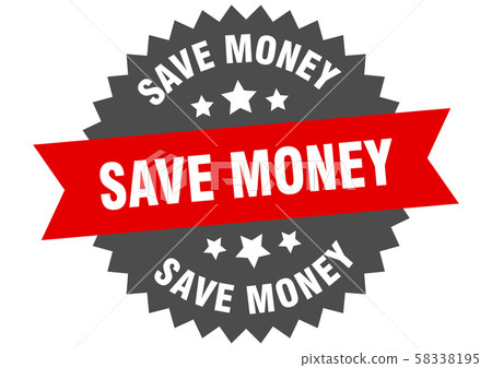 save money sign. save money red-black circular - Stock Illustration ...