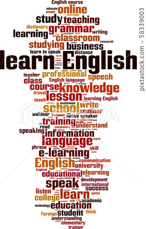 Learn English word cloud - Stock Illustration [58339003] - PIXTA
