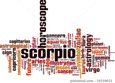 Scorpio word cloud - Stock Illustration [58339015] - PIXTA