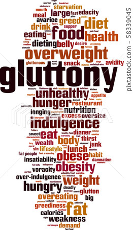 Gluttony word cloud - Stock Illustration [58339045] - PIXTA