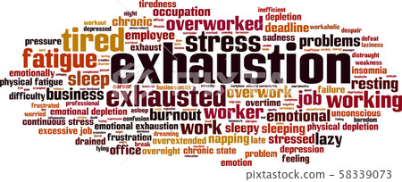 Exhaustion word cloud - Stock Illustration [58339073] - PIXTA