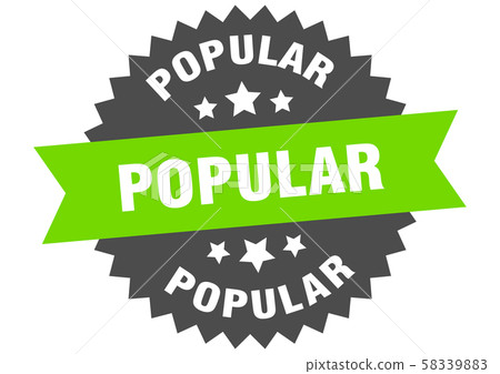 popular sign. popular green-black circular band - Stock Illustration ...