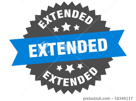 extended sign. extended blue-black circular band - Stock Illustration ...