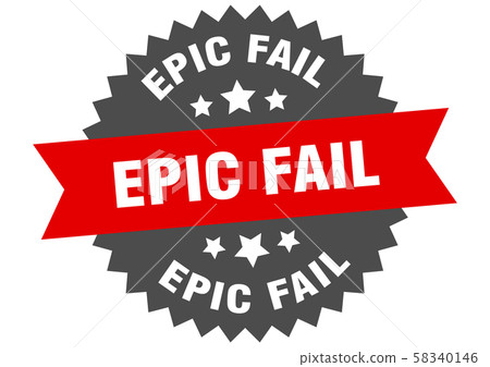 epic fail sign. epic fail red-black circular band - Stock Illustration ...