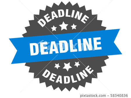 deadline sign. deadline blue-black circular band-插圖素材 [58340836] - PIXTA圖庫