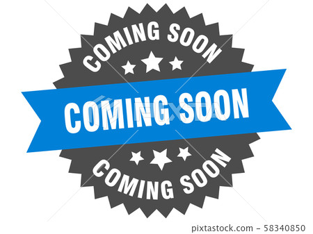coming soon sign. coming soon blue-black circular - Stock Illustration ...