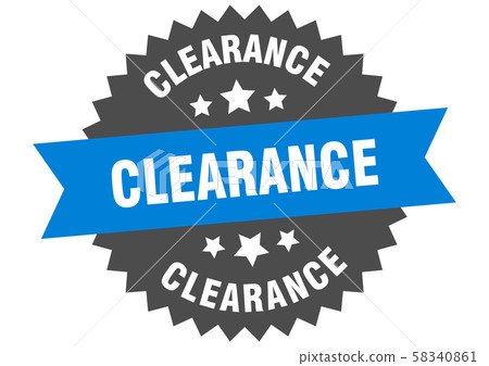 clearance sign. clearance blue-black circular band - Stock Illustration ...