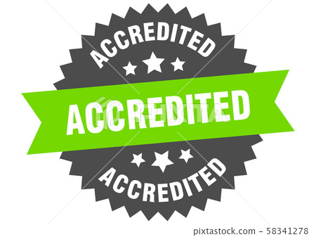 accredited sign. accredited green-black circular-插圖素材 [58341278] - PIXTA圖庫