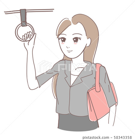 Career woman commuting - Stock Illustration [58343358] - PIXTA