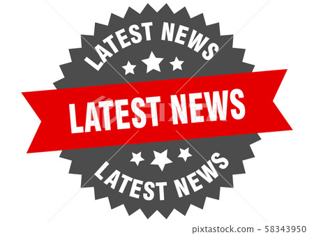 latest news sign. latest news red-black circular - Stock Illustration ...