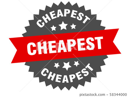 cheapest sign. cheapest red-black circular band - Stock Illustration ...