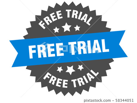 free trial sign. free trial blue-black circular - Stock Illustration ...