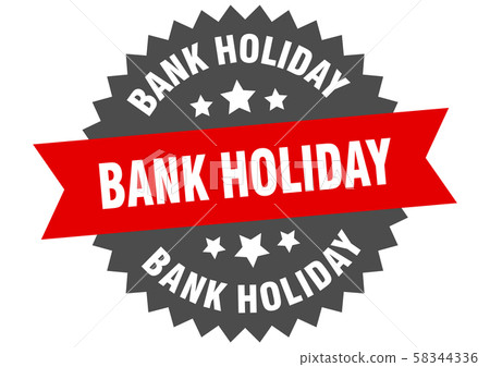 bank holiday sign. bank holiday red-black circular - Stock Illustration ...