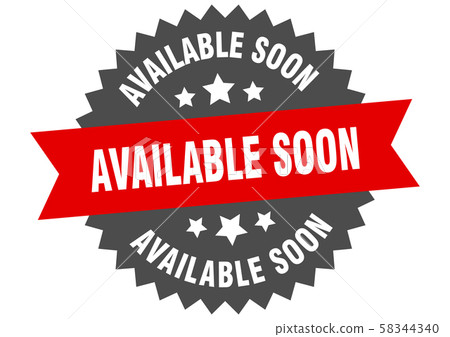available soon sign. available soon red-black - Stock Illustration ...