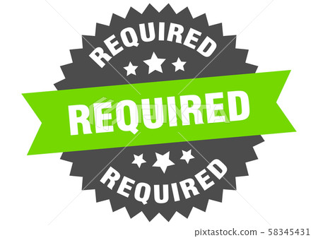 required sign. required green-black circular band - Stock Illustration ...