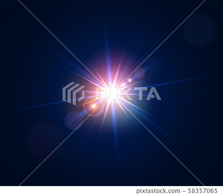 Lens flare of camera. Shining cinematic effect - Stock Illustration ...
