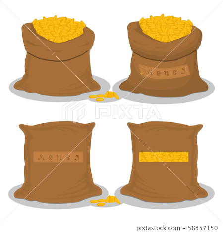 Illustration on theme set different types sacks - Stock Illustration ...
