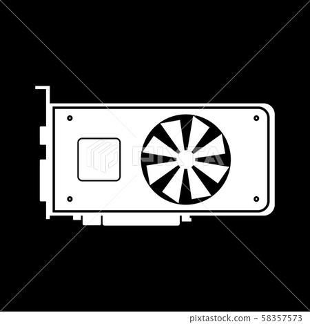Video card icon. - Stock Illustration [58357573] - PIXTA