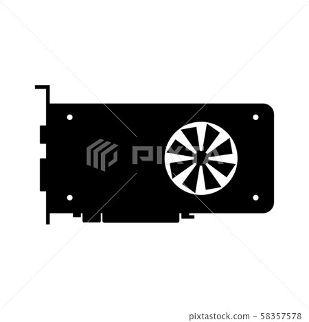 Video card icon. - Stock Illustration [58357578] - PIXTA