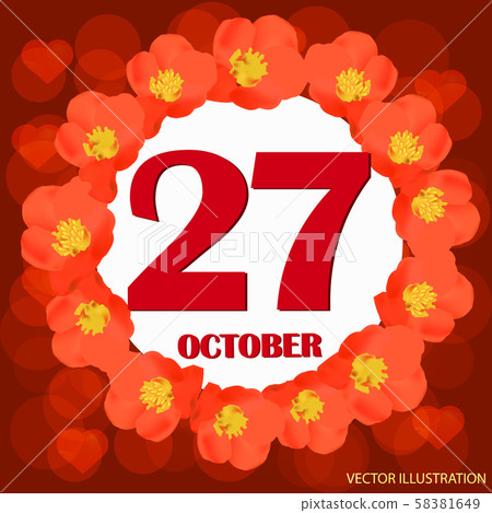 October 27 icon. For planning important day.... - Stock Illustration ...
