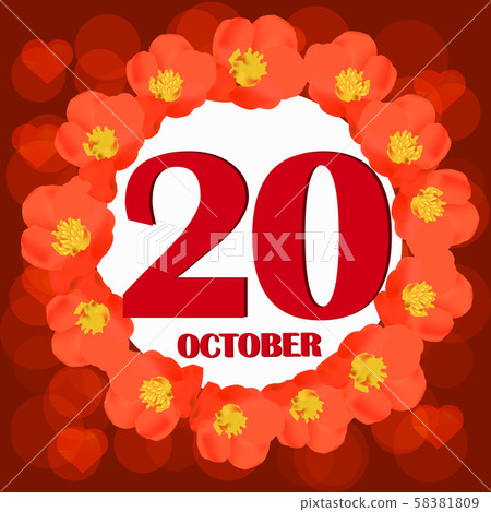 October 20 icon. For planning important day.... - Stock Illustration ...