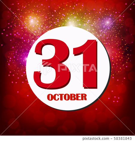 October 31 icon. For planning important day.... - Stock Illustration ...