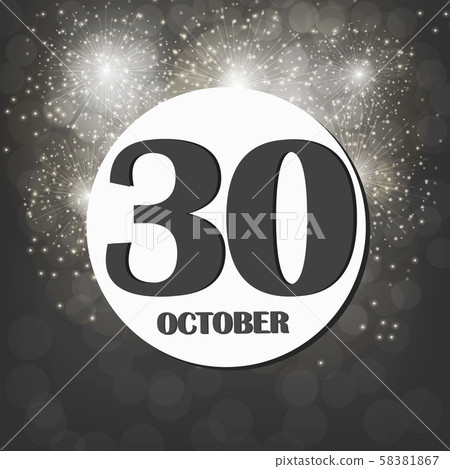 October 30, calendar day. Illustration. - Stock Illustration [58381867 ...