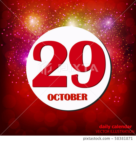October 29 icon. For planning important day....-插圖素材 [58381871] - PIXTA圖庫