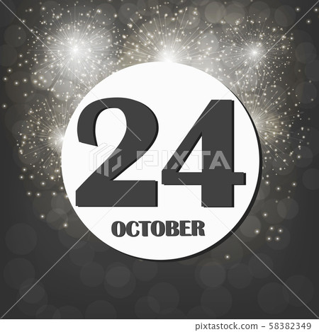 October 24 calendar day. Illustration. - Stock Illustration [58382349 ...