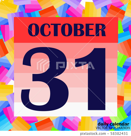 October 31 icon. For planning important day.... - Stock Illustration ...