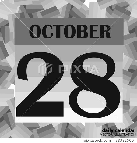 October 28, calendar day. Vector illustration. - Stock Illustration ...