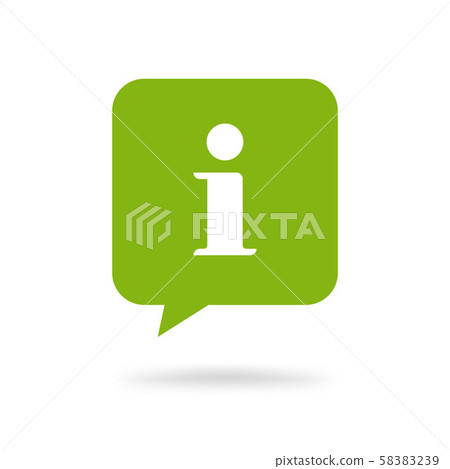 Info help sign icon vector symbol, flat green... - Stock Illustration ...
