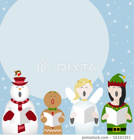 christmas cartoons singing poster - Stock Illustration [58383361] - PIXTA