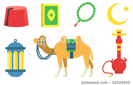 Set of national symbols of Turkey. Vector... - Stock Illustration ...