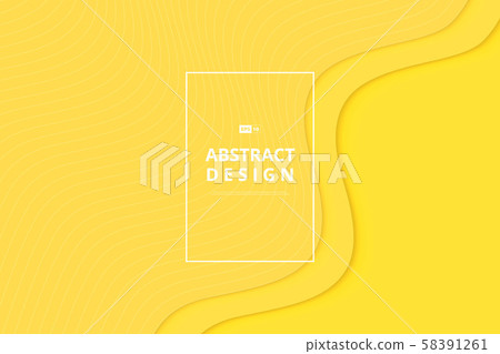 Abstract yellow color of minimal wavy design - Stock Illustration ...