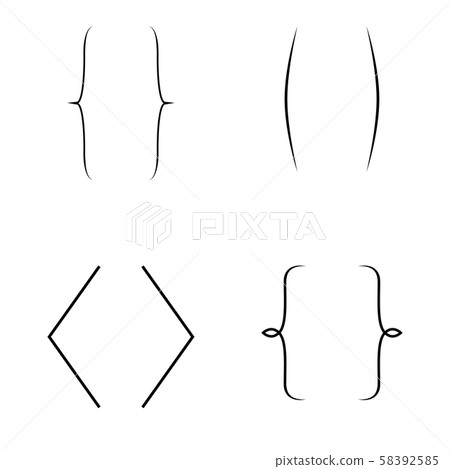 Different brackets set. - Stock Illustration [58392585] - PIXTA