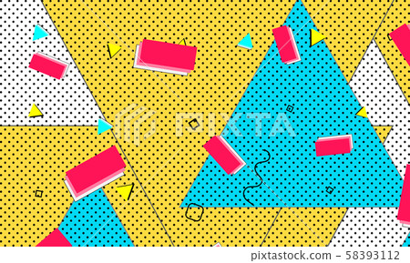 Pop Dot Design. Baby Blue Spring Wallpaper. Red - Stock Illustration ...