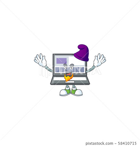 Elf laptop with a cartoon character style-插圖素材 [58410715] - PIXTA圖庫