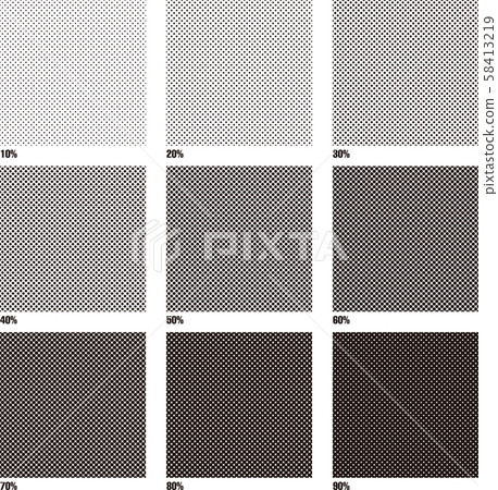 10% 20% 30% 40% 50% 60% 70% 80% 90% halftone... - Stock Illustration ...