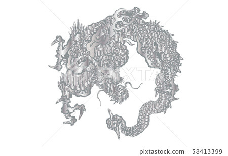 Unryu Figure Silver 5 - Stock Illustration [58413399] - PIXTA