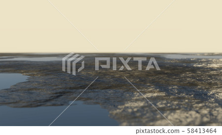 Abstract background. Ground with water against... - Stock Illustration ...