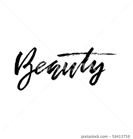 Beauty lettering. Vector illustration. Modern... - Stock Illustration ...