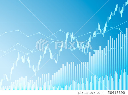 Illustration of blue growth index or graph. - Stock Illustration ...