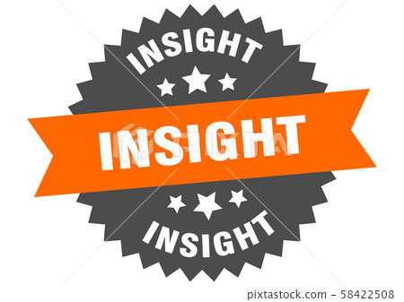 insight sign. insight orange-black circular band - Stock Illustration ...