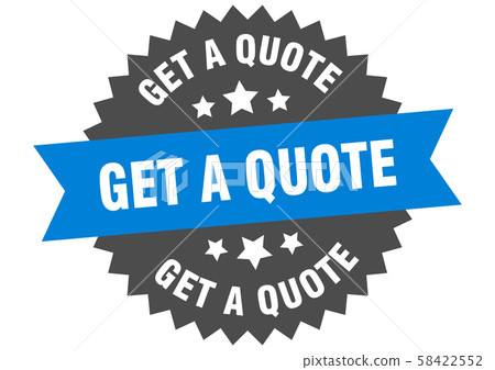 get a quote sign. get a quote blue-black circular - Stock Illustration ...