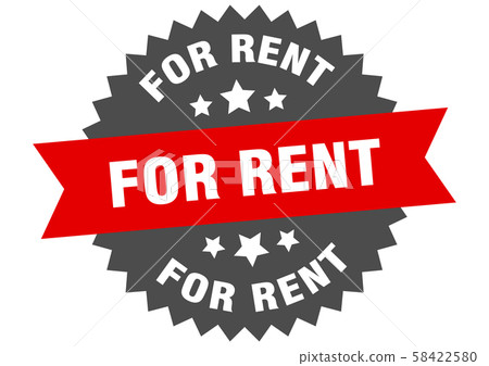 for rent sign. for rent red-black circular band - Stock Illustration ...