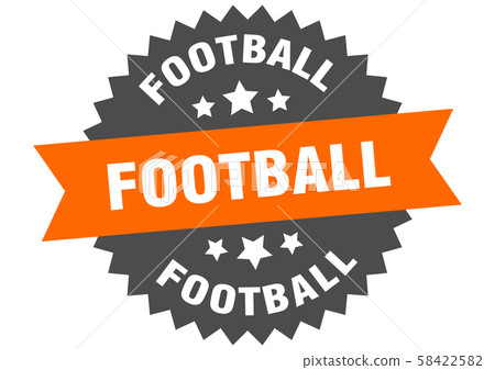 football sign. football orange-black circular band - Stock Illustration ...