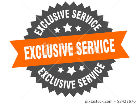 exclusive service sign. exclusive service - Stock Illustration ...