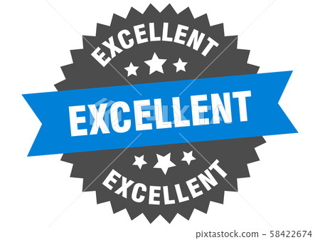 excellent sign. excellent blue-black circular band - Stock Illustration ...