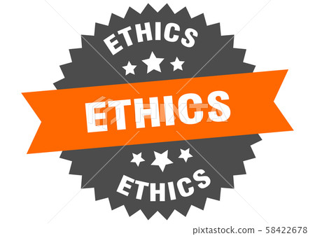 ethics sign. ethics orange-black circular band - Stock Illustration ...